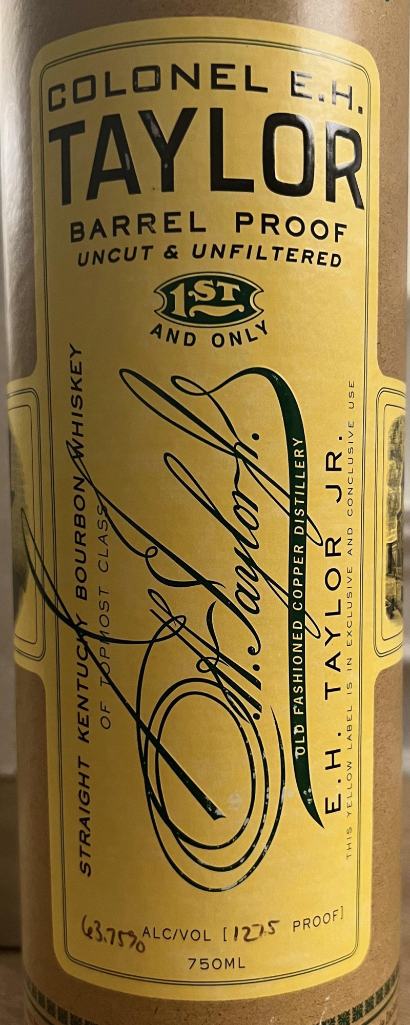 Colonel E. H. Taylor Barrel Proof Bourbon Batch List – Debonair Gentlemen