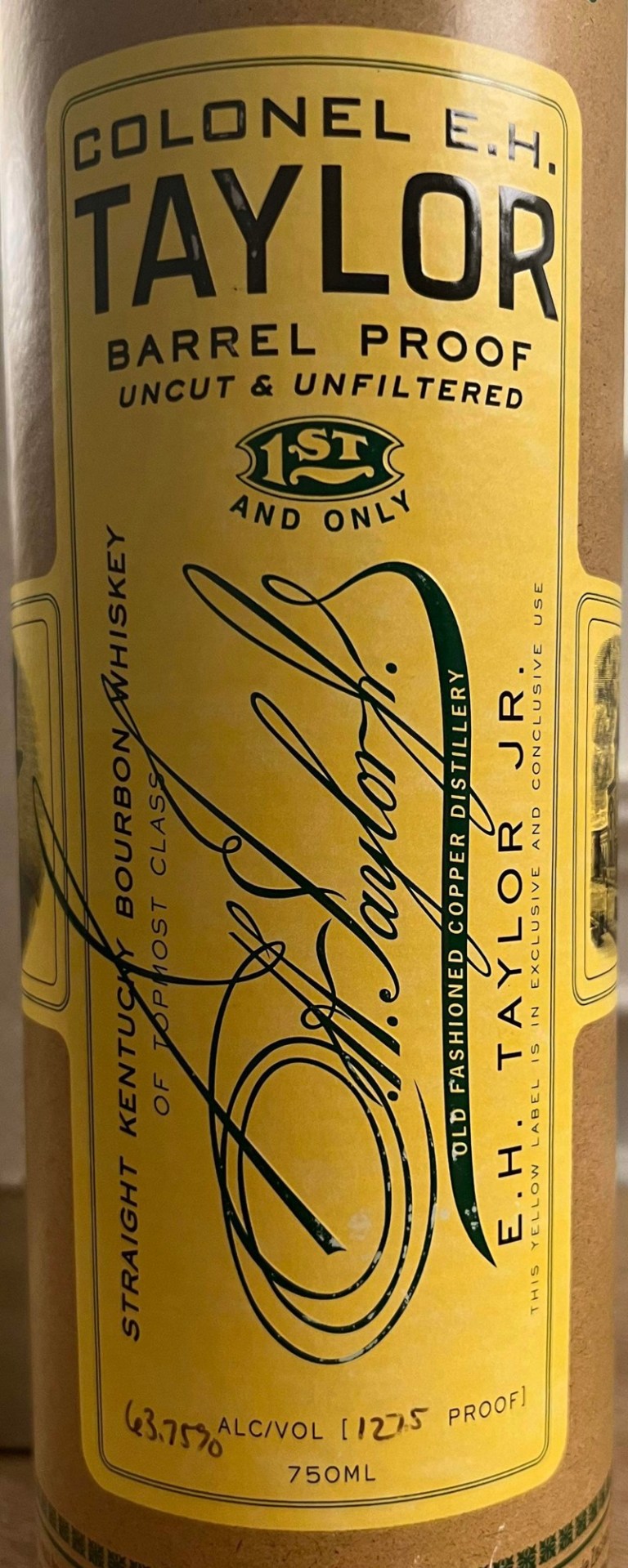 Colonel E. H. Taylor Barrel Proof Bourbon Batch List – Debonair Gentlemen